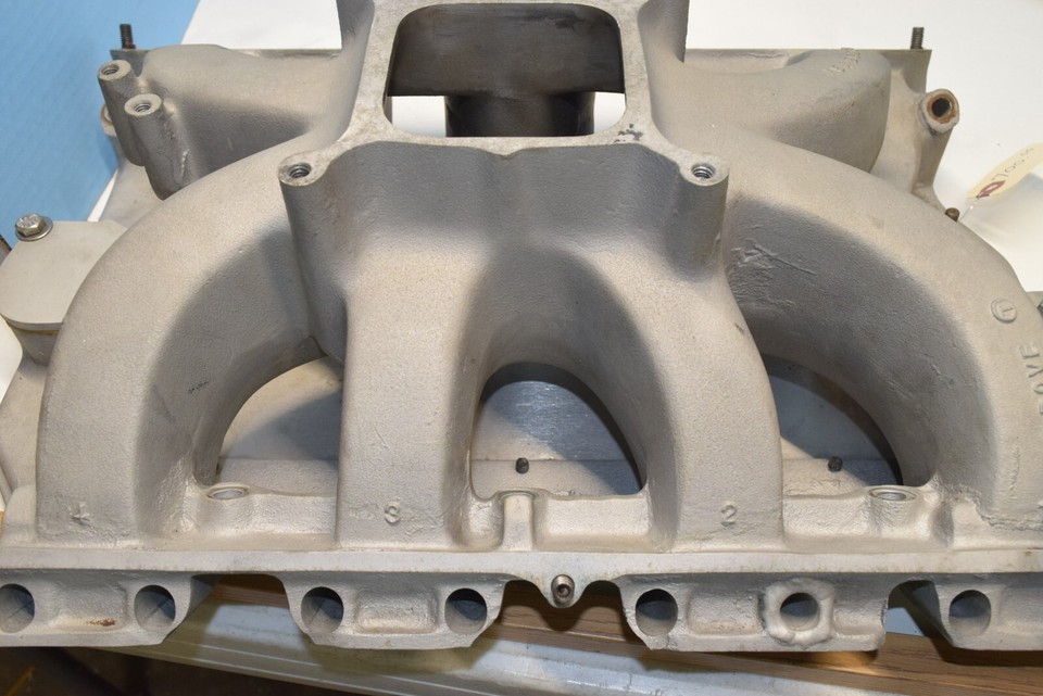 427-428 Ford FE DOVE Spider single plain Intake M/R for Edelbrock heads ...