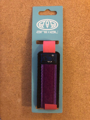 Animal Strap Pale Red 20mm wide with 38mm Black Backing & Dark Purple ...