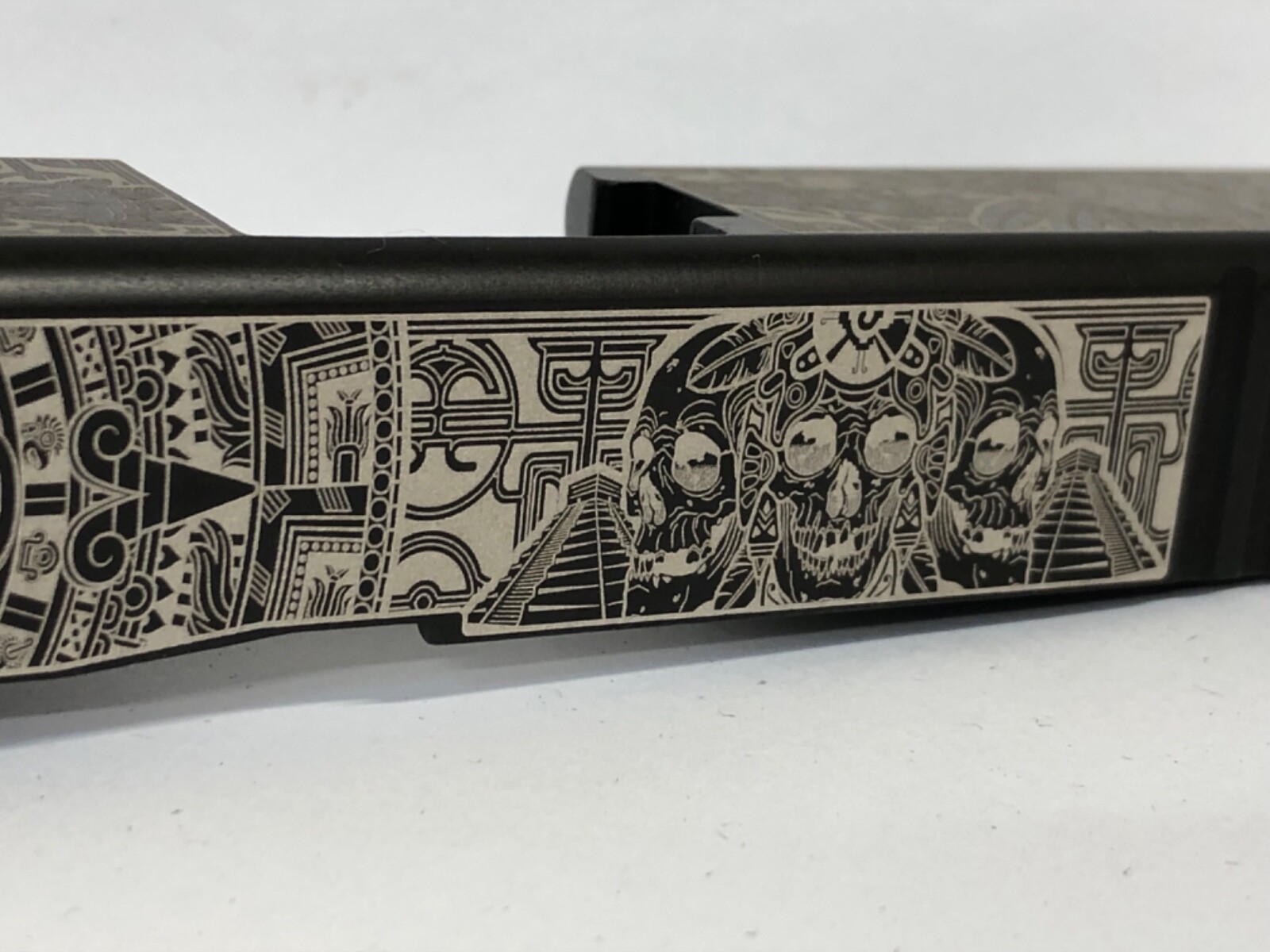 Custom Laser etched black nitrate glock 19 Slide Gen 3 g19 Aztec ...