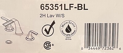 Brizo Sotria 65351LF-BL Matte Black Channel Spout Widespread Bathroom ...