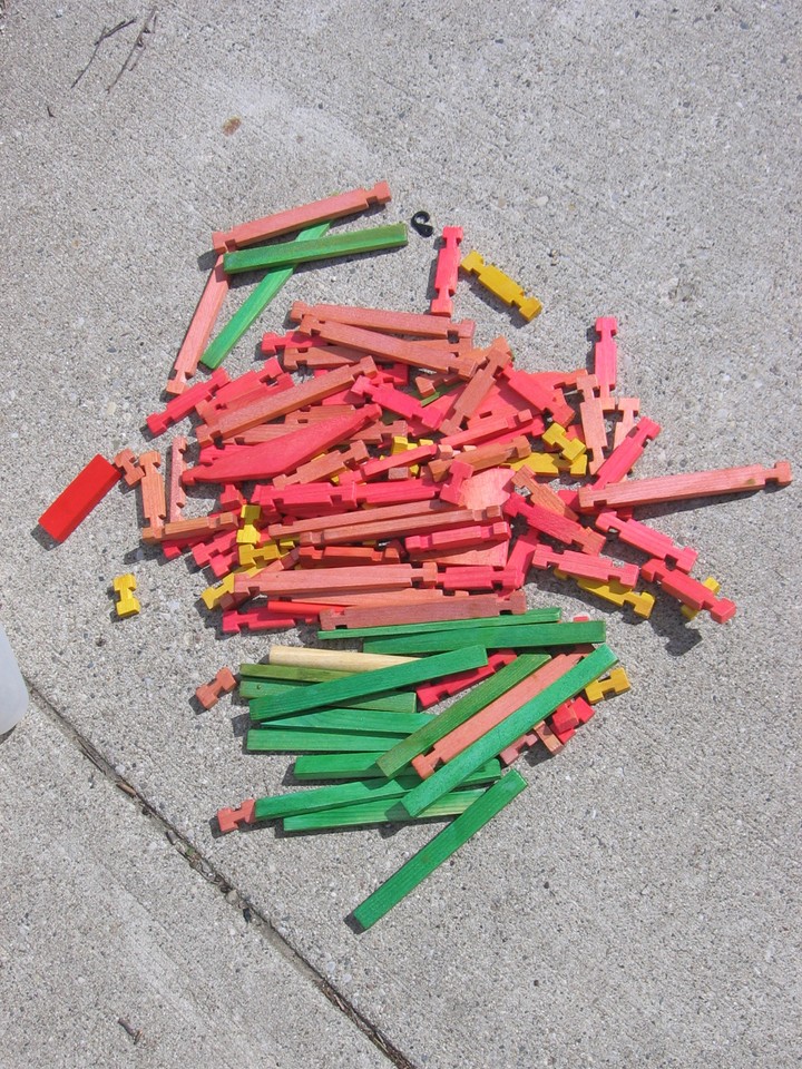 Square building Logs unknown 109 Pieces unknown blocks for parts AS IS | eBay