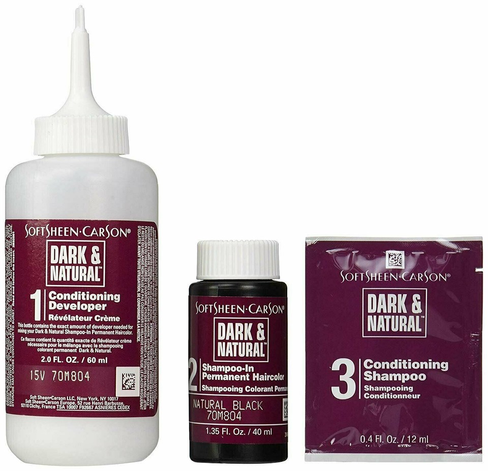 SoftSheen-Carson Shampoo-In Permanent Haircolor Natural Black 1 Count ...