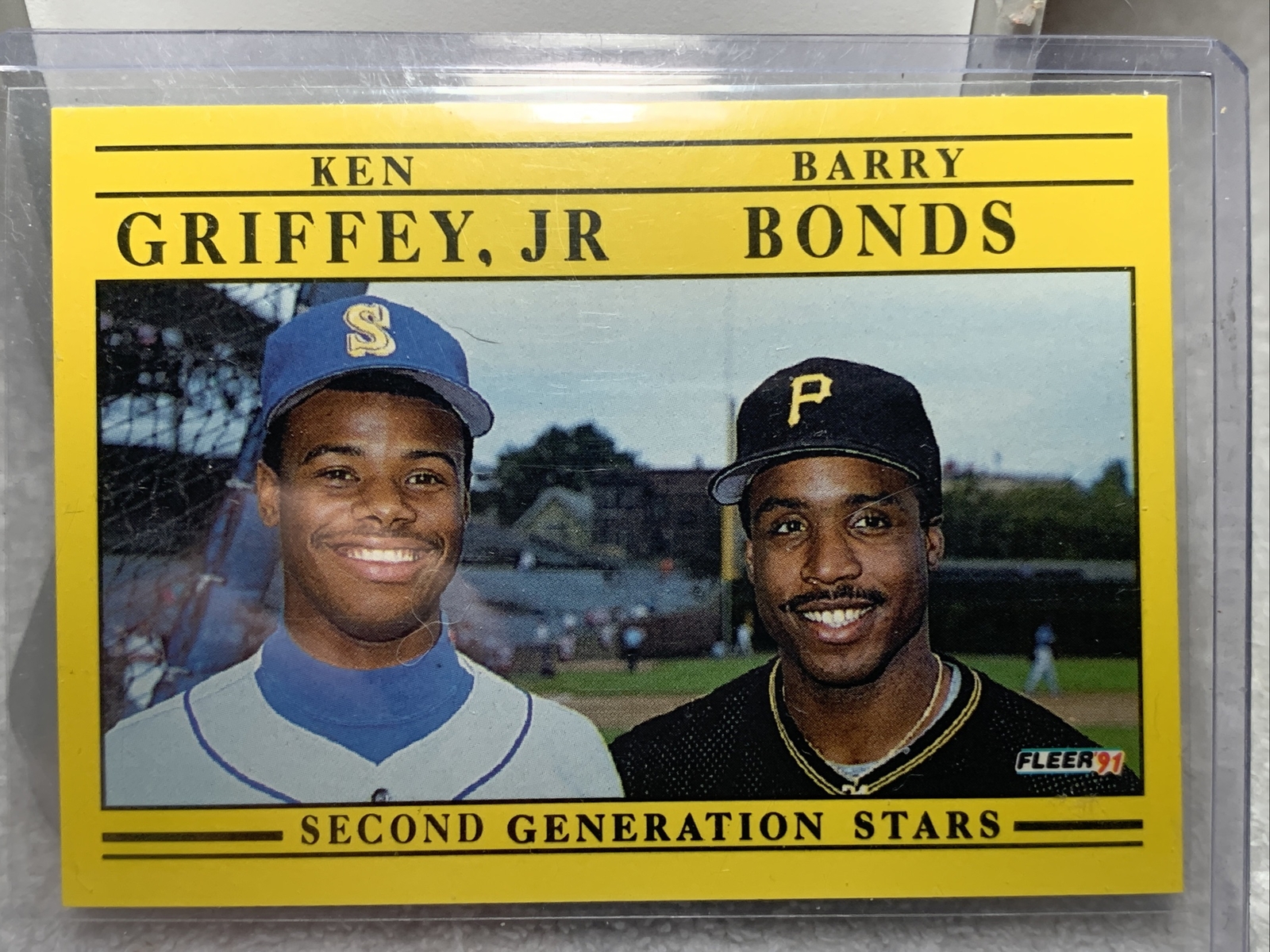 1991 Fleer Barry Bonds/ Ken Griffey #710 Baseball Card, Ugly Messages ...