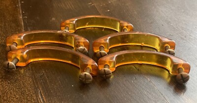 Drawer Pulls - Amber Bakelite