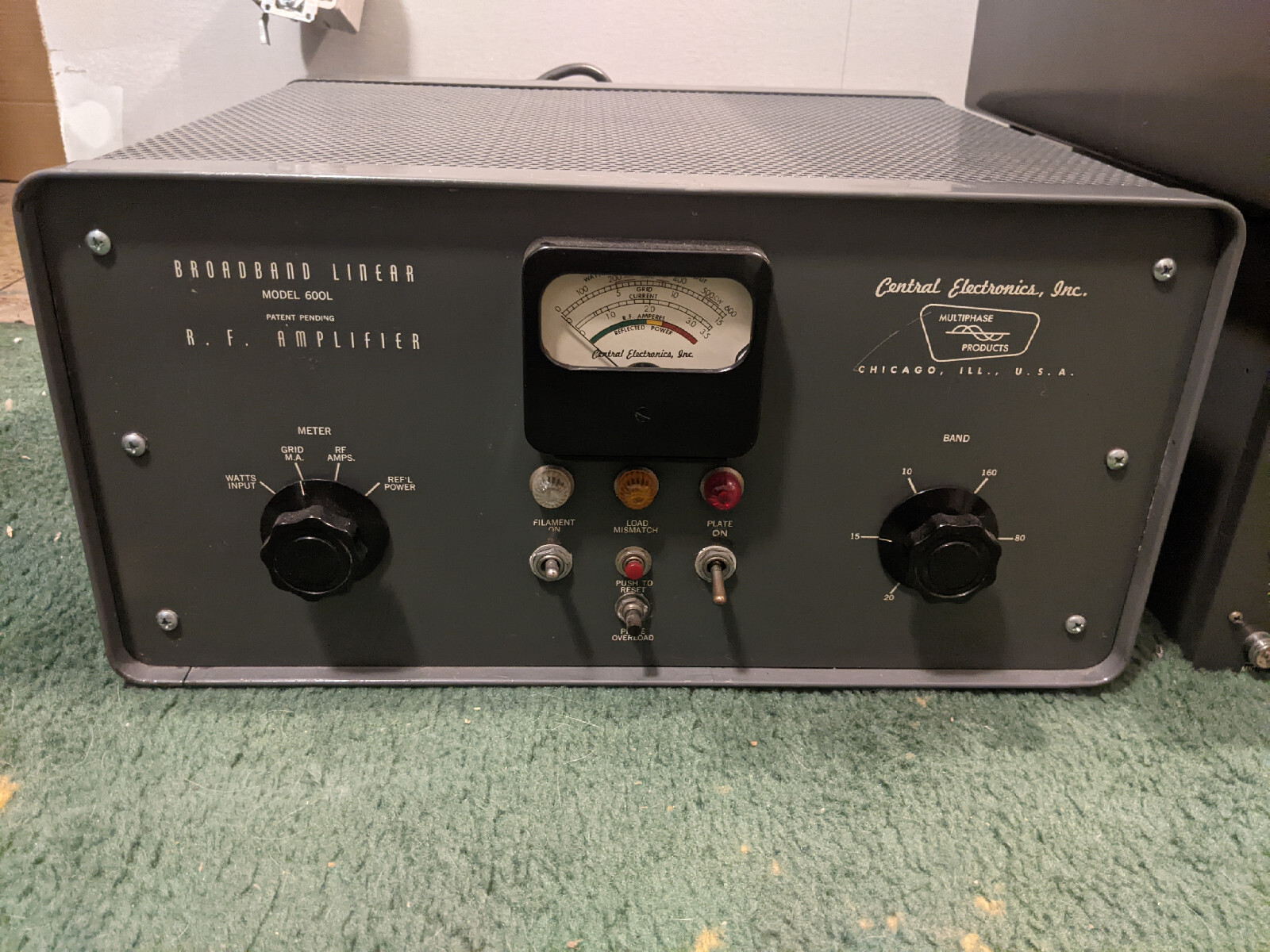 Central Electronics 600L Broadband No Tune Amplifier ! Blind Or ...