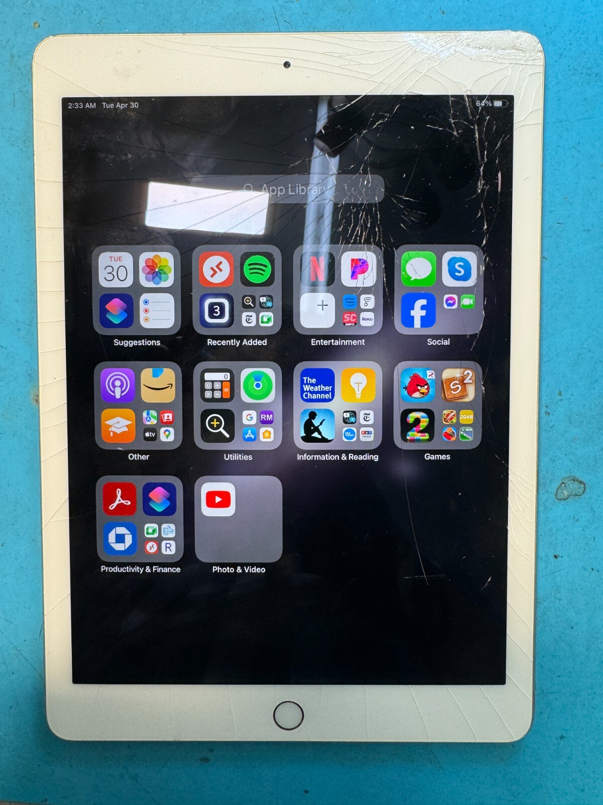 Cracked Original iPad Pro 9.7" 2015 Screen Assembly w/ Working ...