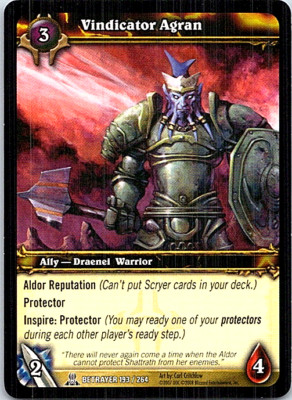 Vindicator Agran 193/264 World Of Warcraft Servants Of The Betrayer ...