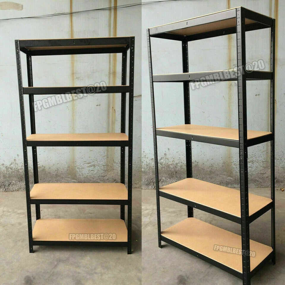 Storage Shelf Garage Shelves Boltless Shelving 5 Tier Racking Heavy ...