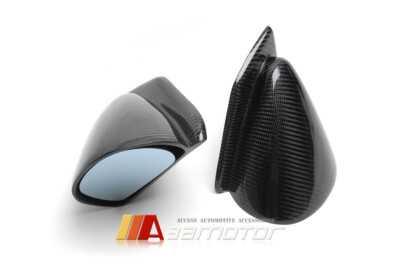 R Style Carbon Fiber Side Door Mirrors Set fits Mitsubishi Evolution ...