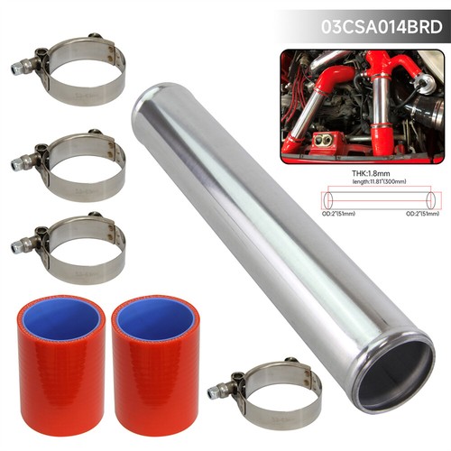 51mm 2.0" Aluminum Intercooler Turbo Pipe Piping Tube+Silicone Hose ...