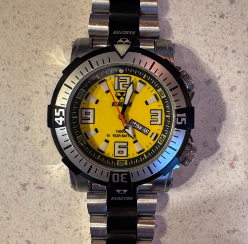 Reactor Poseidon Yellow Diving 1000M Watch used/good condition new ...