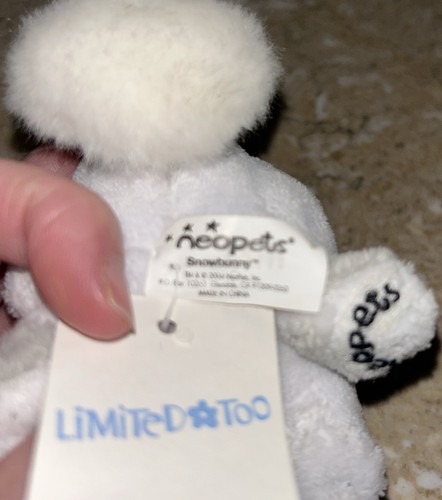NEOPETS LIMITED TOO White Snowbunny Rabbit PLUSH With Tags | eBay