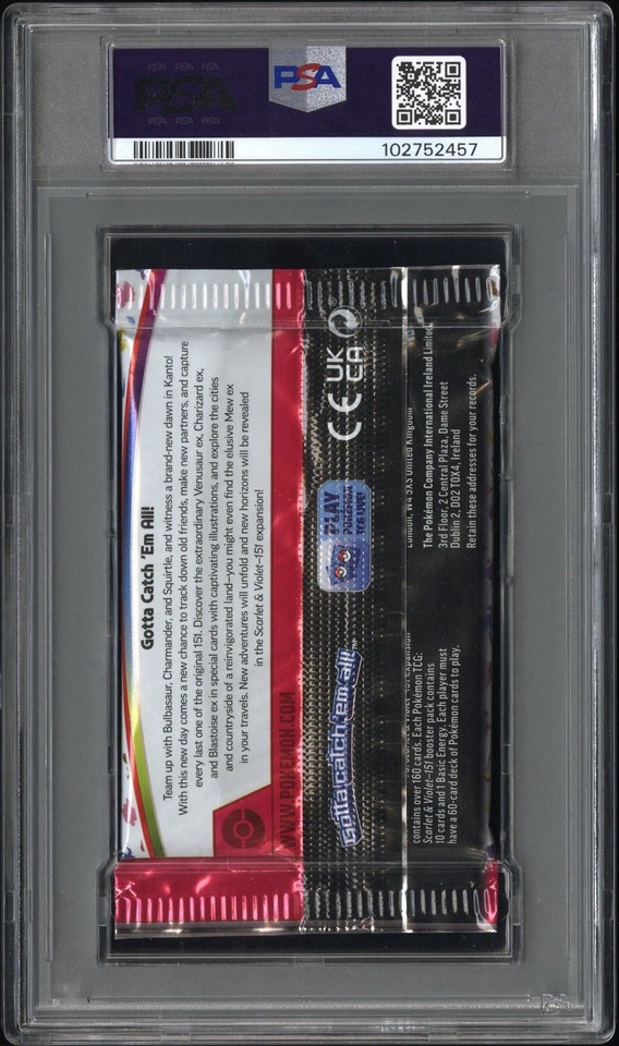 Pokemon 151 Authentic Sealed Booster Pack English PSA 10 Gem Mint | eBay