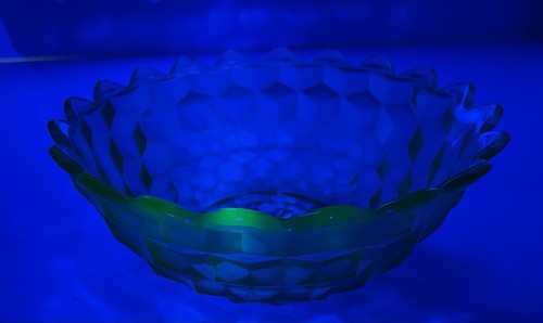 Vintage Green Depression Glass Jeanette/Cube Pattern 7.25 Inch Bowl | eBay
