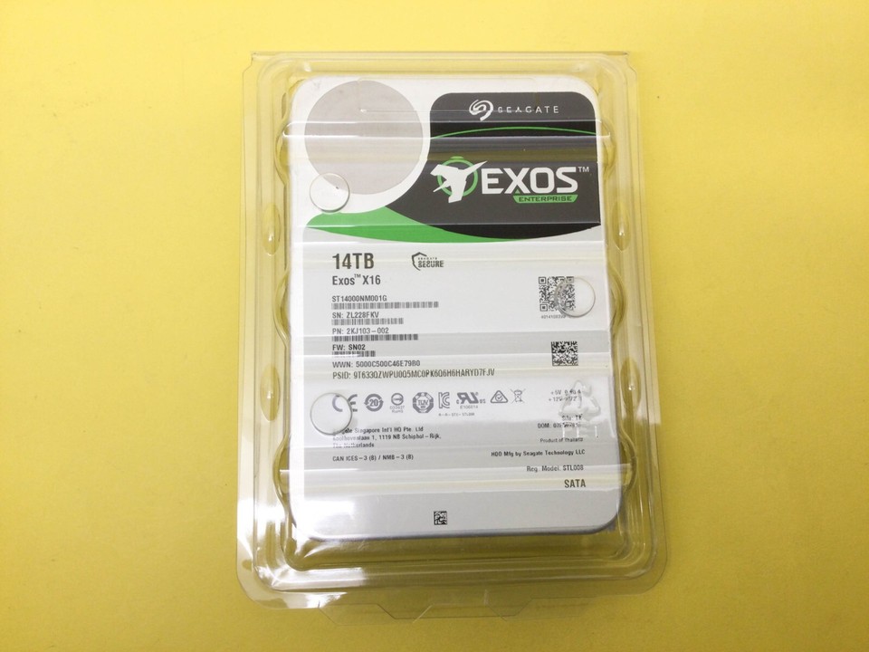 Seagate Exos X16 14TB SATA 6Gb/s 256MB Cache 3.5in Hard Drive ...