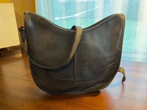 FRYE Cara Saddle Leather Crossbody Bag Purse Handbag Gray Zip Top | eBay