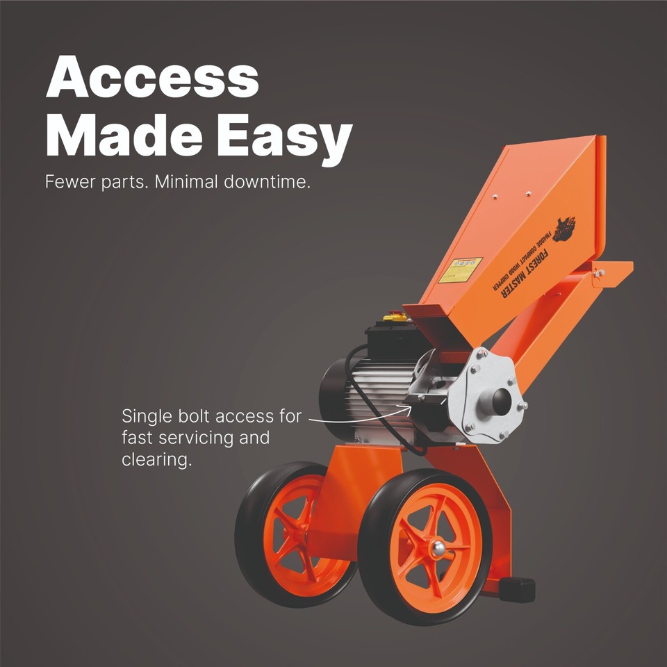 FM4DDE Electric Wood Chipper 4HP – Direct Drive, Chips Branches Up to ...