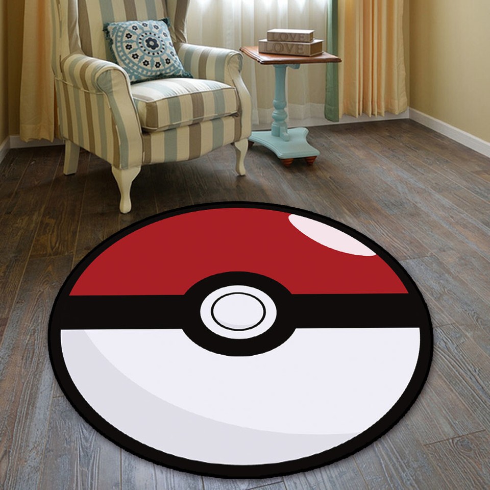 Pokemon Eevee Cute Anime Manga Plush Floor Rug Carpet Room Doormat Non ...