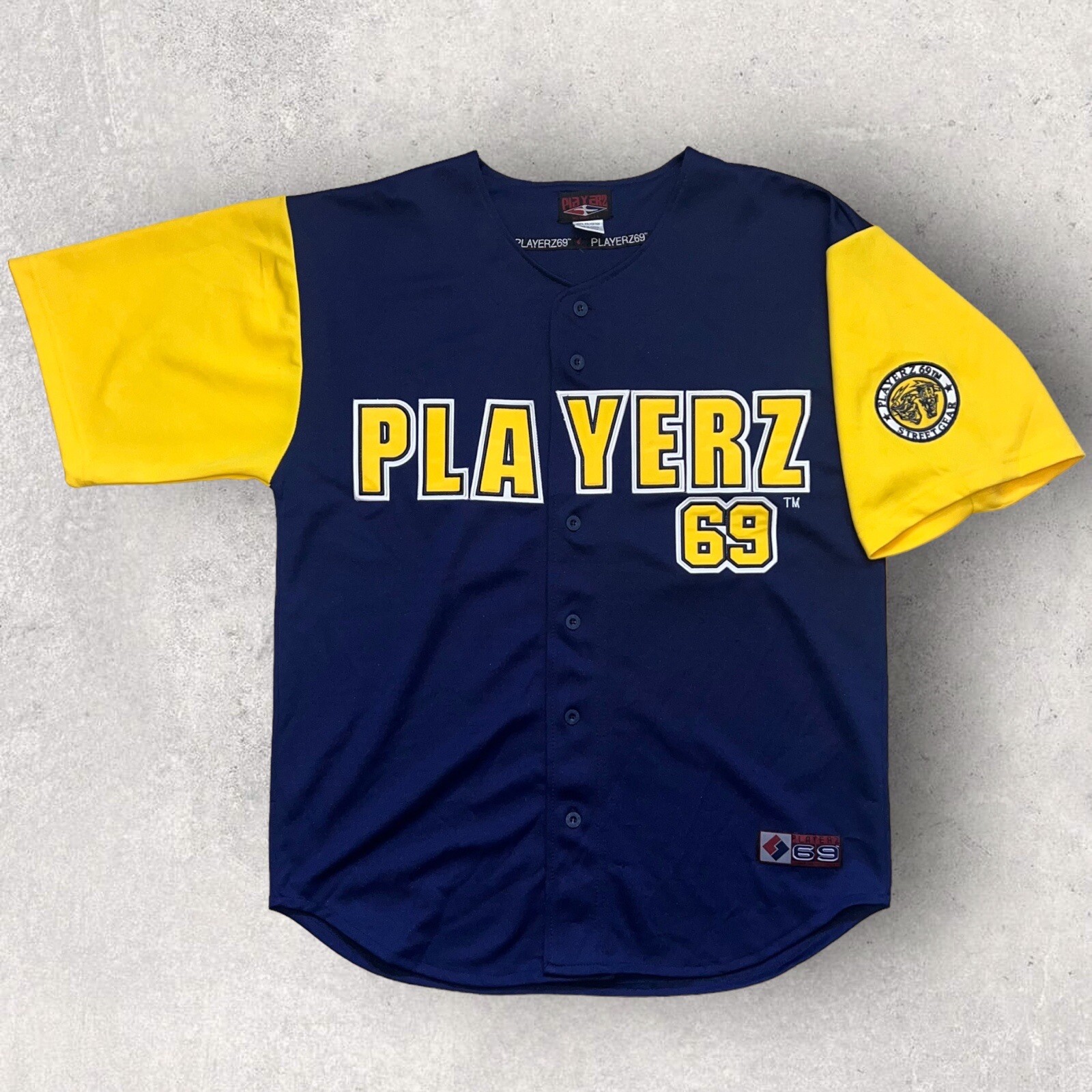 Vintage Playerz 69 Smile Now Cry Later Baseball Jerse… - Gem