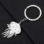 Stainless Steel Silver Plated Cute Jellyfish Keychains Key Ring Sea ...