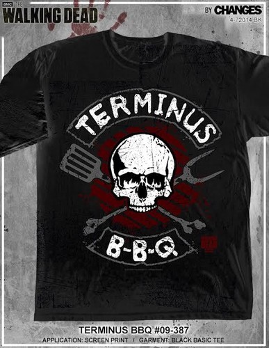 THE WALKING DEAD TERMINUS BBQ CANNIBALS GARETH RICK HUNTERS AMC T SHIRT ...