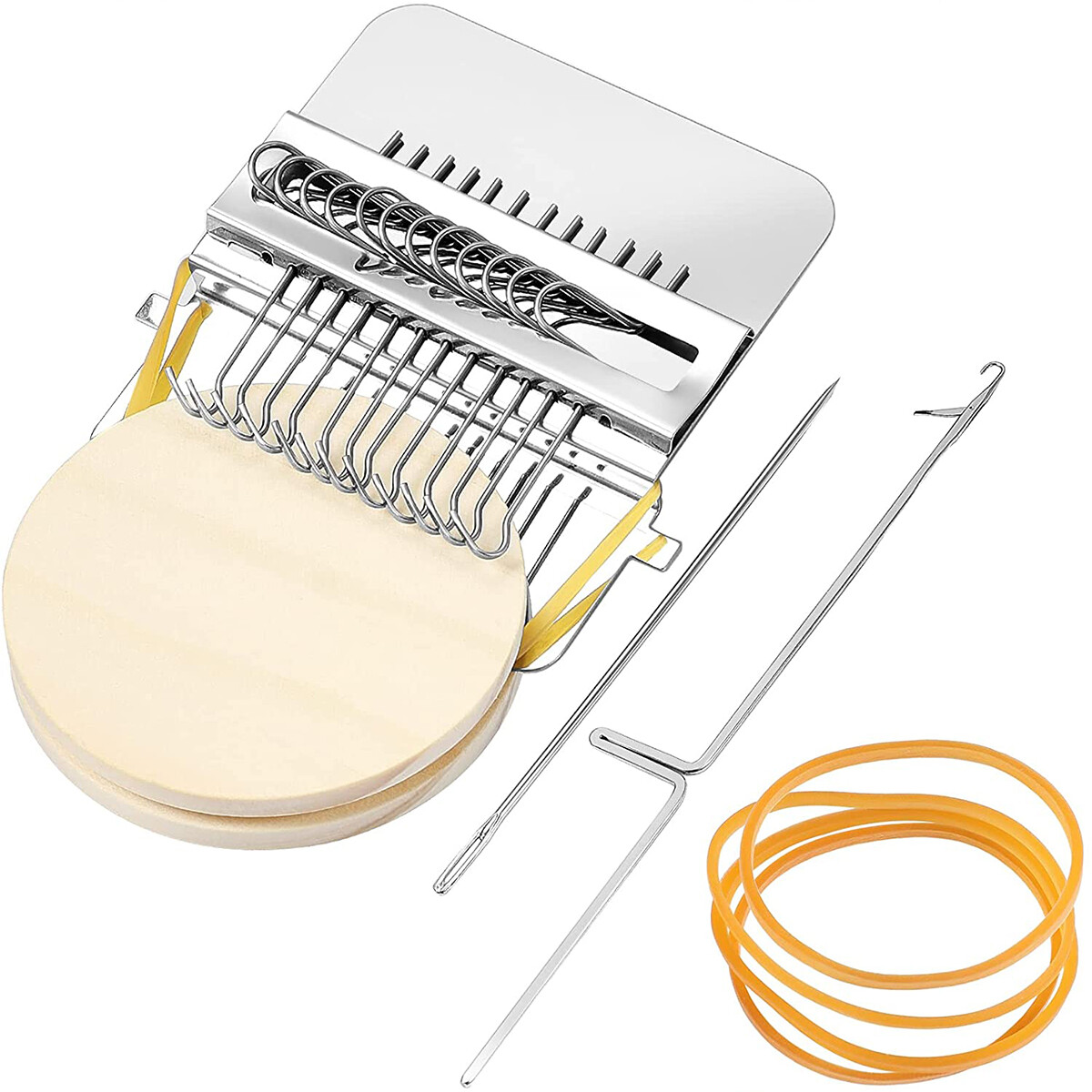 Small Weaving Loom Kit with 14 Hooks Mini Darning Loom Speedweve Type ...