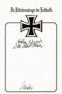 WWII German Knight Cross Signed Bookplate w/ Spate Von Eichel Streiber ...