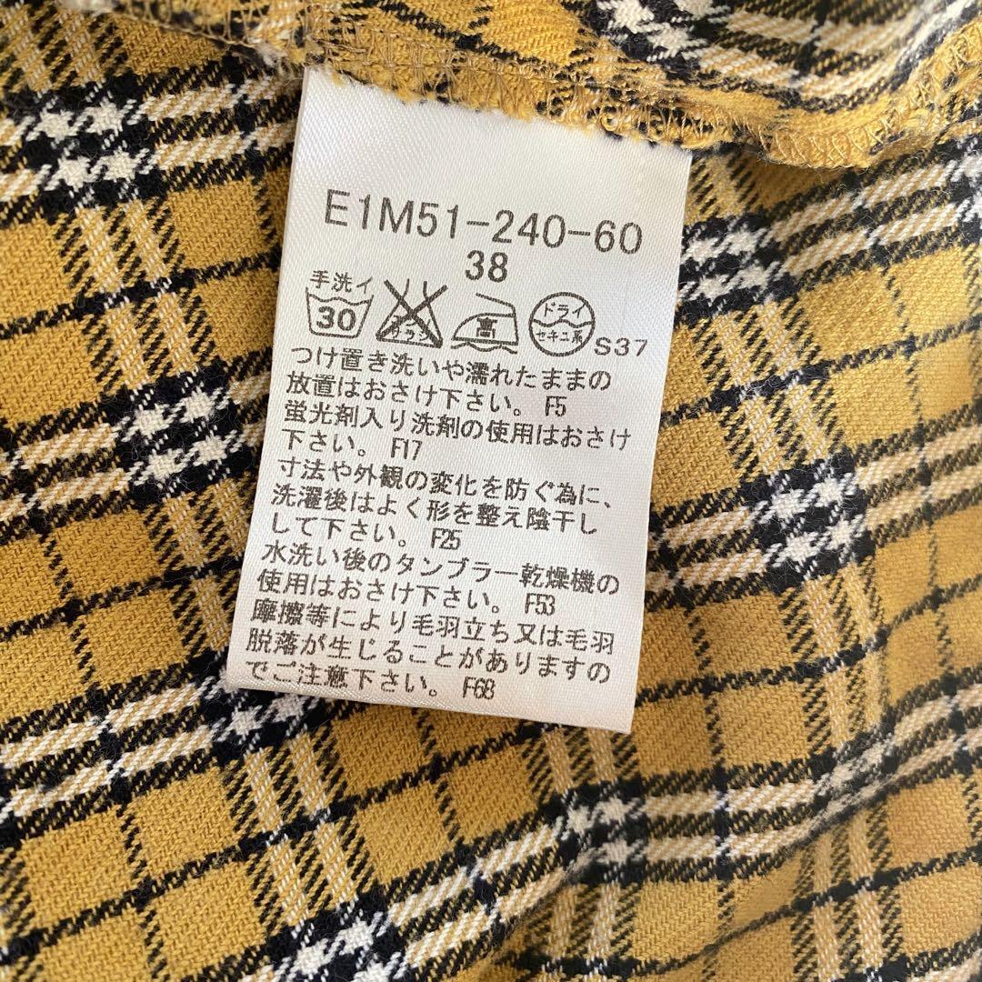 Burberry Blue Label Nova Check Shirt Cotton Yellow 38/M(US:S Burberry Blue Label Nova Check Shirt Cotton Yellow 38/M(US:S
