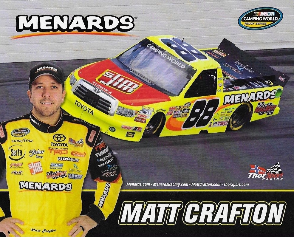 2013 MATT CRAFTON "SLIM JIM MENARDS THORSPORT" #88 NASCAR TRUCK SERIES ...