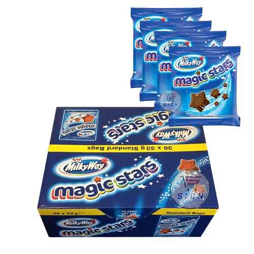 Milky Way Magic Stars Chocolate Bag No Artificial Colours 36 x 33g ...
