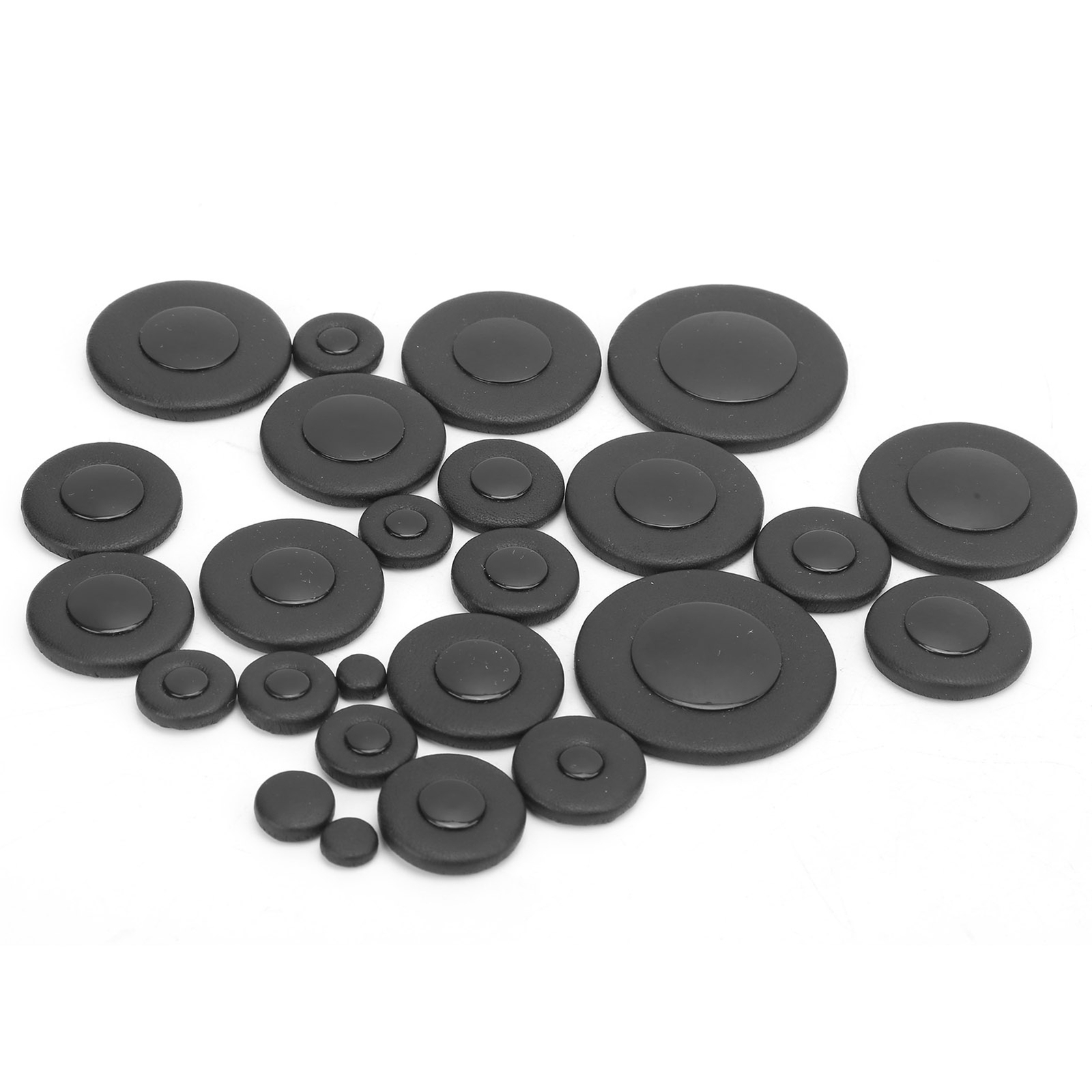 (Black)25Pcs Saxophone Pad Real Sheepskin ABS Alto Sax Accessories Wind ...