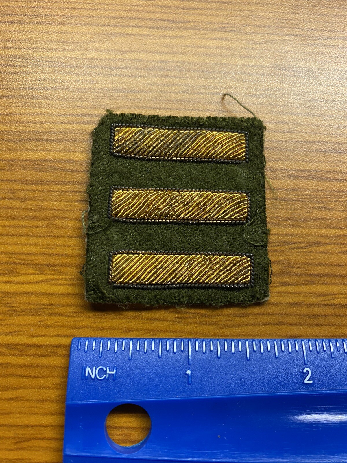 WWII US Army Bullion Overseas Bars Patches 3 Bars 1 1/2 Years Overseas ...