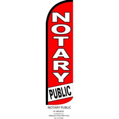 Notary Public King Size Windless 38 x 138 in Polyester Swooper Flag | eBay