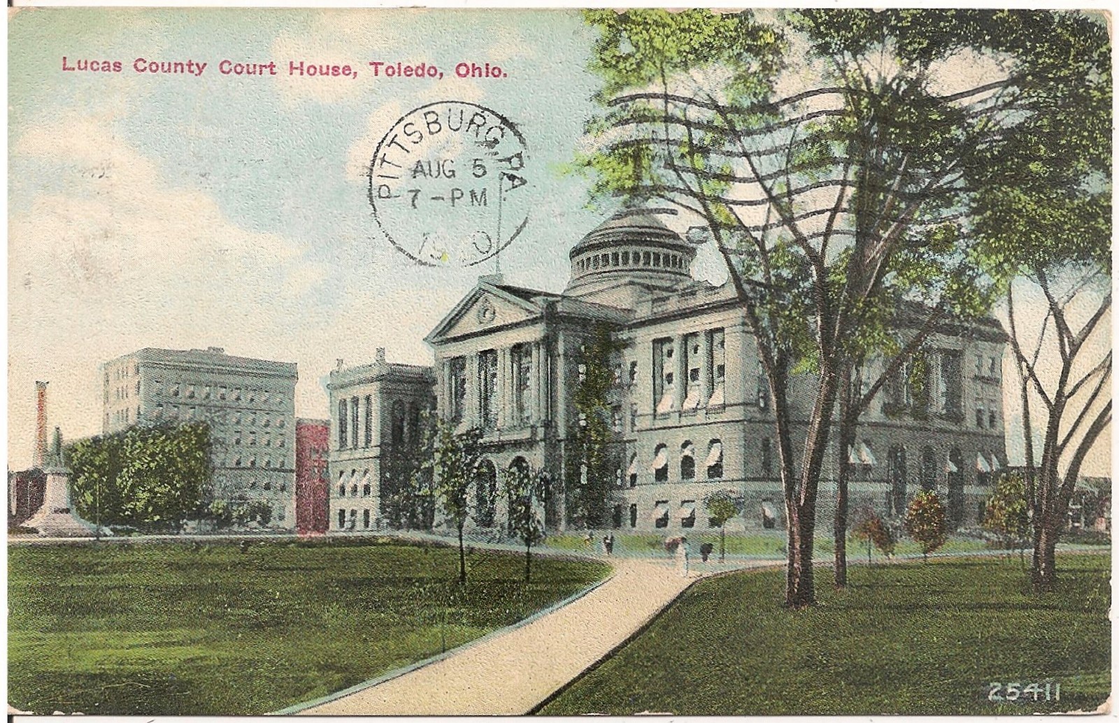 Lucas County Court House in Toledo OH Postcard 1910 | eBay