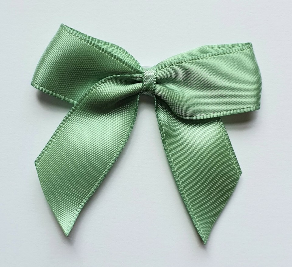 Satin Bows 5cm Self Adhesive Ribbon Pre Tied Large Bow Wide Gift Craft ...