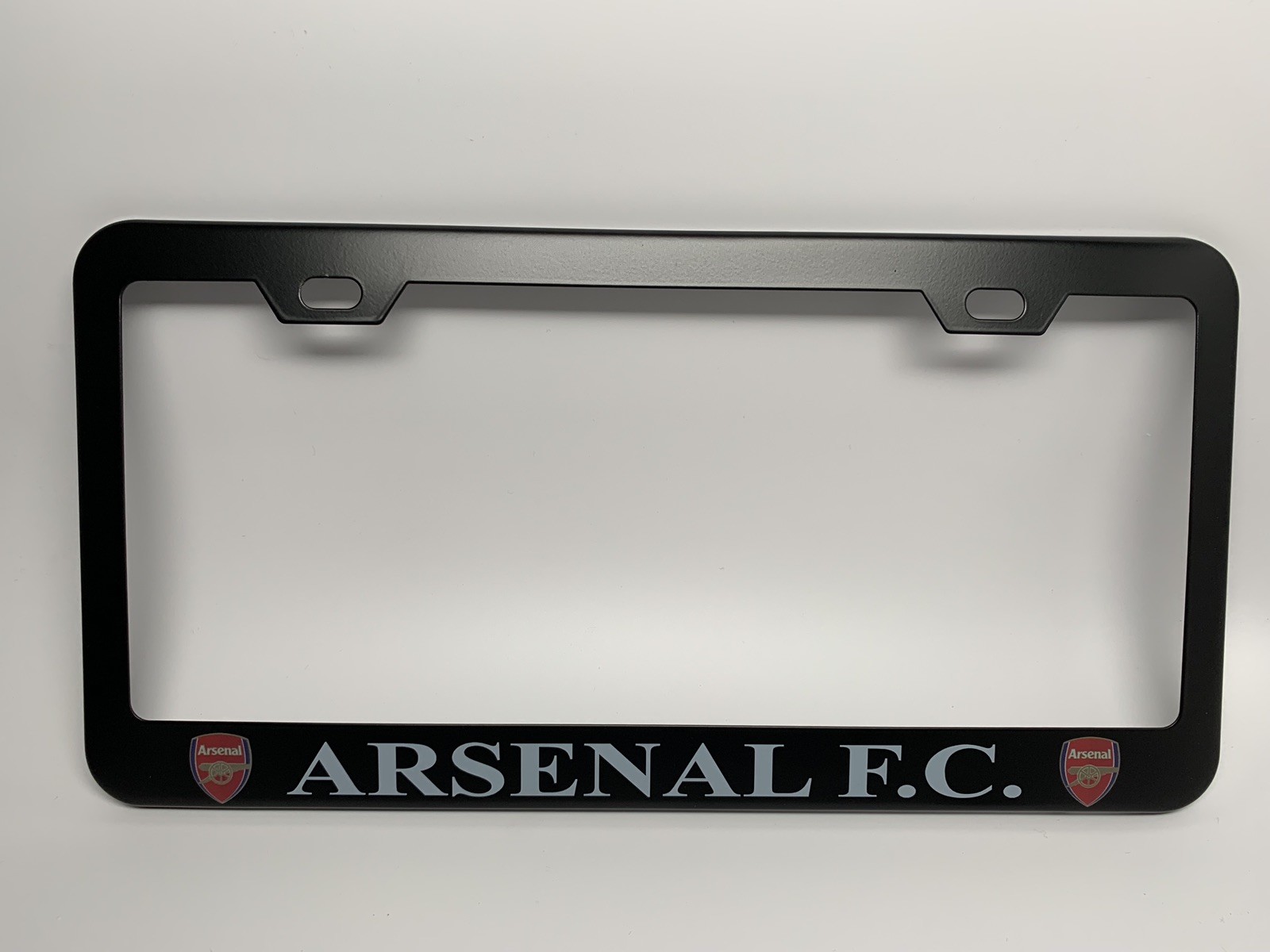 Black "ARSENAL F.C." License Plate Frame, Custom Made of Powder Coated ...