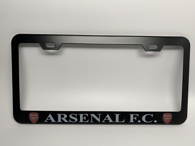 Black "ARSENAL F.C." License Plate Frame, Custom Made of Powder Coated ...
