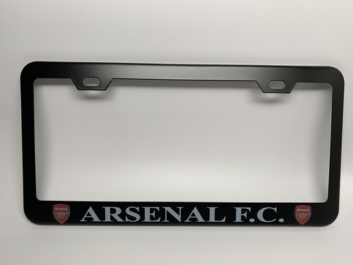 Black "ARSENAL F.C." License Plate Frame, Custom Made of Powder Coated ...