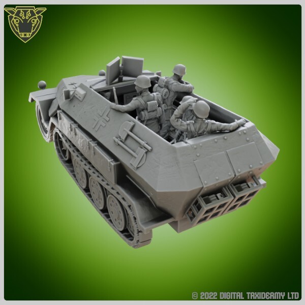 SdKfz 251 Hanomag APC Half Track - WW2 28mm 15mm 20mm bolt action FOW ...