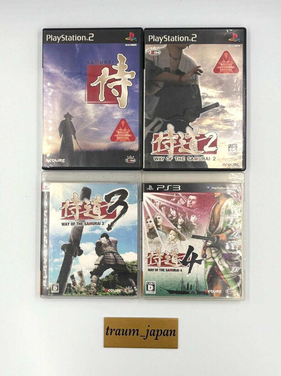 Samurai Dou Way of the Samurai 1 2 3 4 Lot 4 set PS2 PS3 Tested Games ...