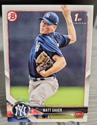 2018 BOWMAN PAPER 1st CARD NEW YORK YANKEES MATT SAUER #BP102 | eBay