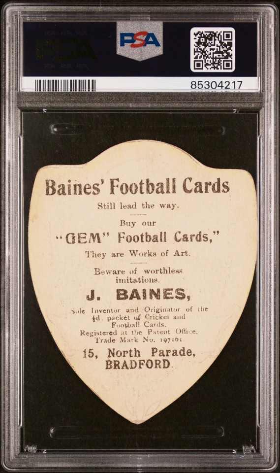 C1900 J. BAINES FBOOTBALLSHIELD STOKE PSA 3 | eBay