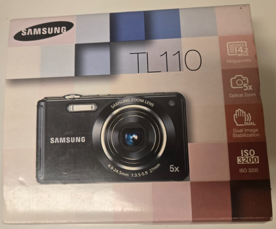 Samsung TL110 14.4MP Digital Camera Black W/ Memory Card No Charger ...