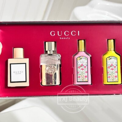New 4PC Gucci EDP/EDT Perfume Discovery Splash Mini size Set (4x 5 ml/0 ...