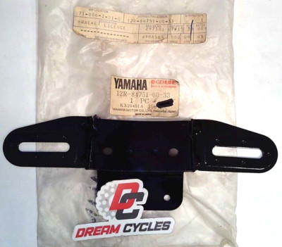 NOS YAMAHA XS400J XS400K REAR TAILLIGHT LICENSE PLATE BRACKET 12R-84571 ...