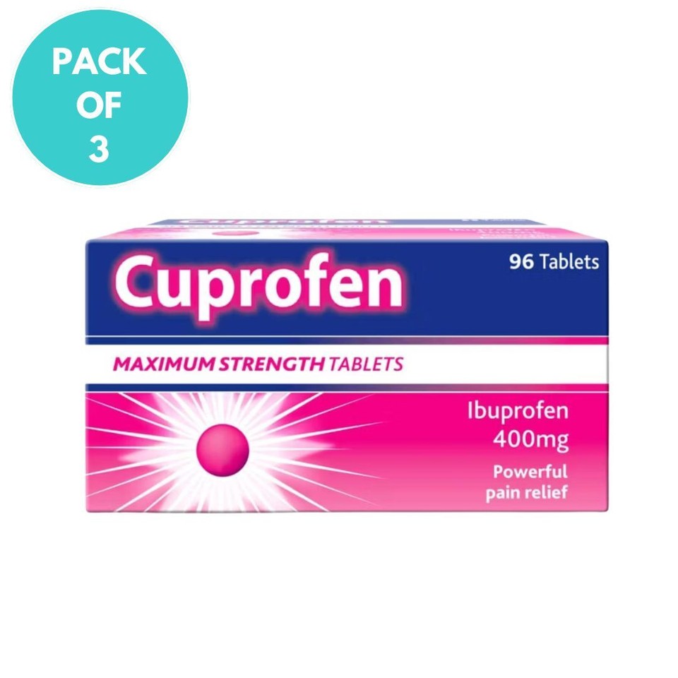 Cuprofen Tablets 400mg x96 | Maximum Strength Ibuprofen | Powerful Pain ...