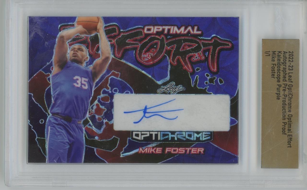 2022 Leaf OptiChrome Optimal Effort Kaleidoscope Purple Mike Foster 1/1 ...