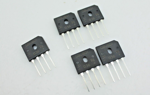 Qty 6 GBU801 Diodes Inc Passivated Bridge Rectifier Series 8 A 100 V | eBay