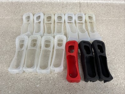 Nintendo OEM Wii Remote (Black, Red, Clear) Silicone Sleeve Covers Lot ...