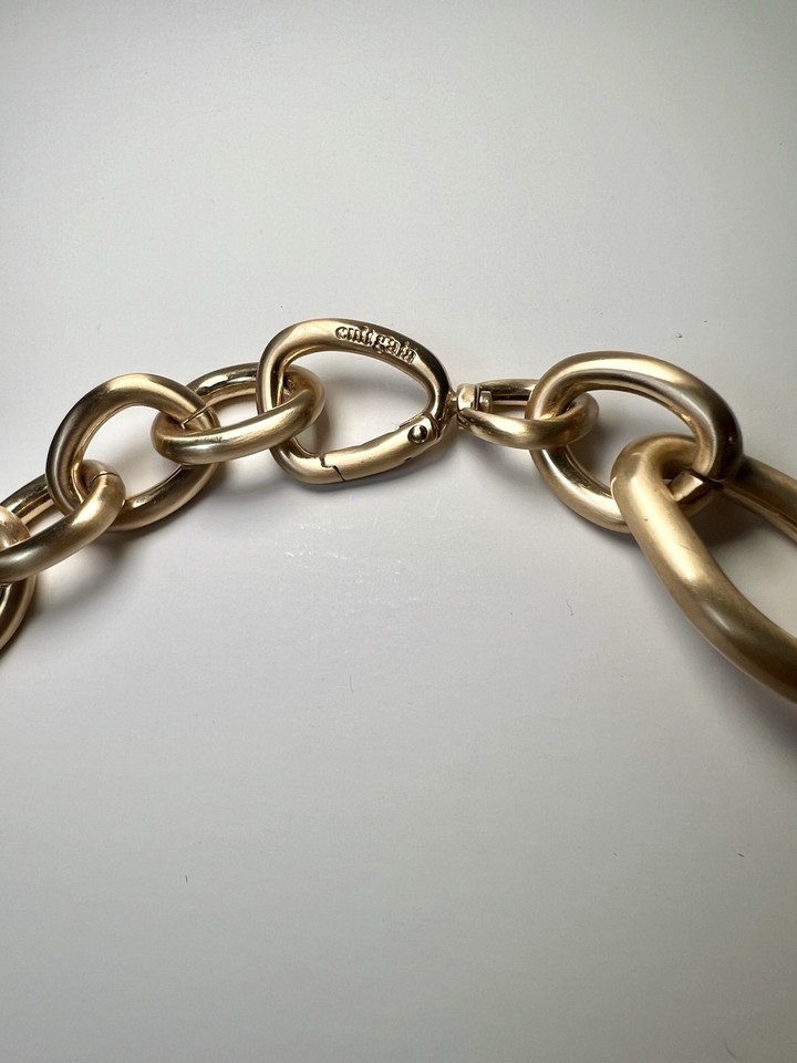 Brand New Cult Gaia Jewelry Reyes Gold Brass Chain Link Necklace | eBay